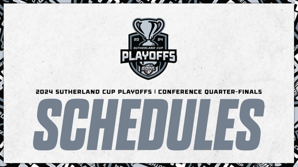 2024 Sutherland Cup Playoffs – Conference Final Schedules | GOHL ...