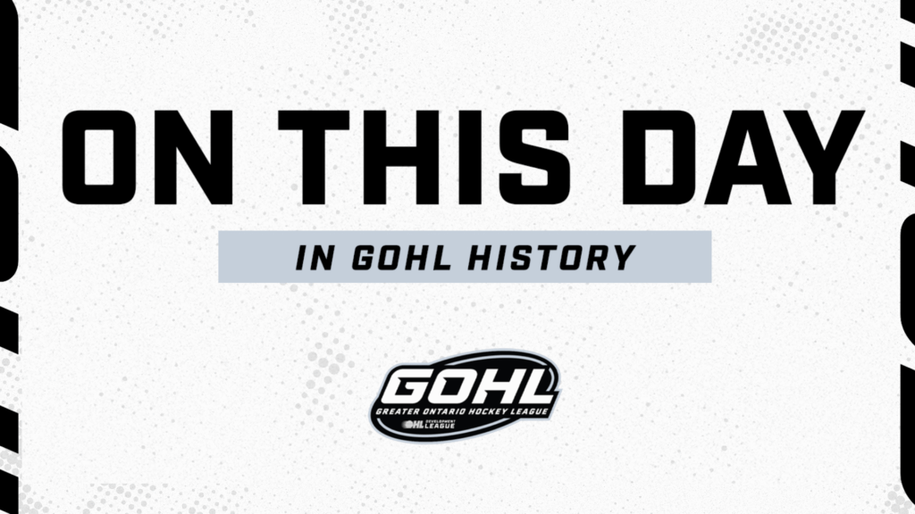 On This Day … September 25th | GOHL | Greater Ontario Hockey League